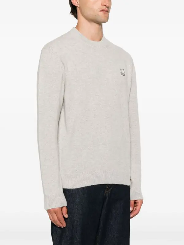Maison Kitsuné Fox-motif Sweater - Grey