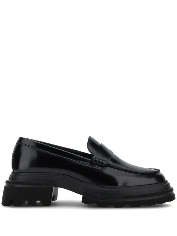 Hogan Polished Leather Loafers