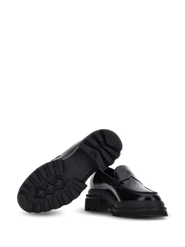Hogan Polished Leather Loafers