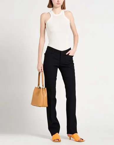 Dsquared2 Pants In Virgin Wool Blend With Lace - Black
