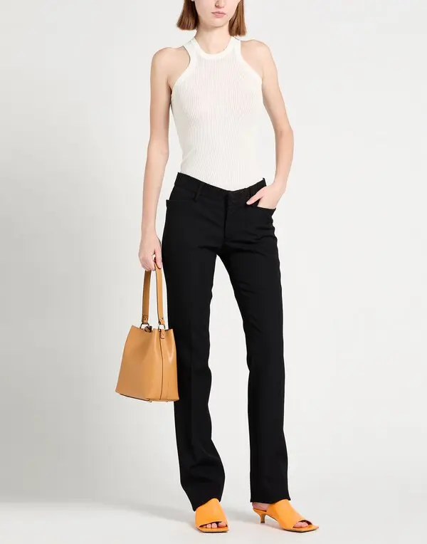 Dsquared2 Pants In Virgin Wool Blend With Lace - Black