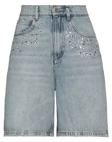 Maje Denim Shorts Size Cotton - Blue
