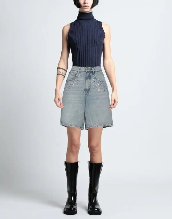 Maje Denim Shorts Size Cotton