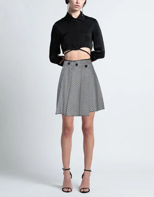 Maje Mini Pleated Checked Skirt