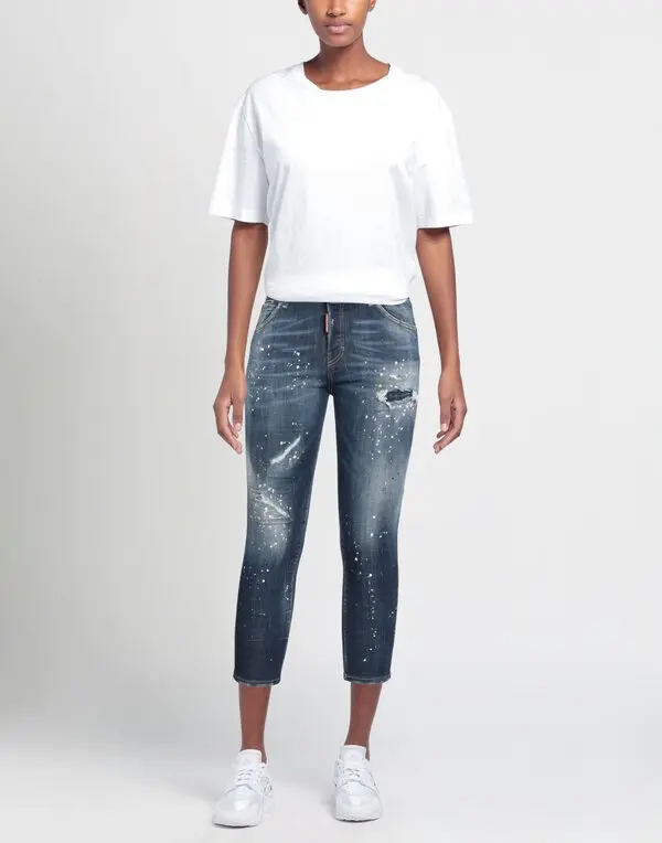 Dsquared2 Tapered Jeans With Tie Dye Design - Blue