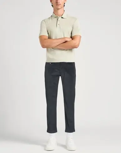 LIU •JO MAN Cotton Blend Tapered Corduroy Pants - Blue