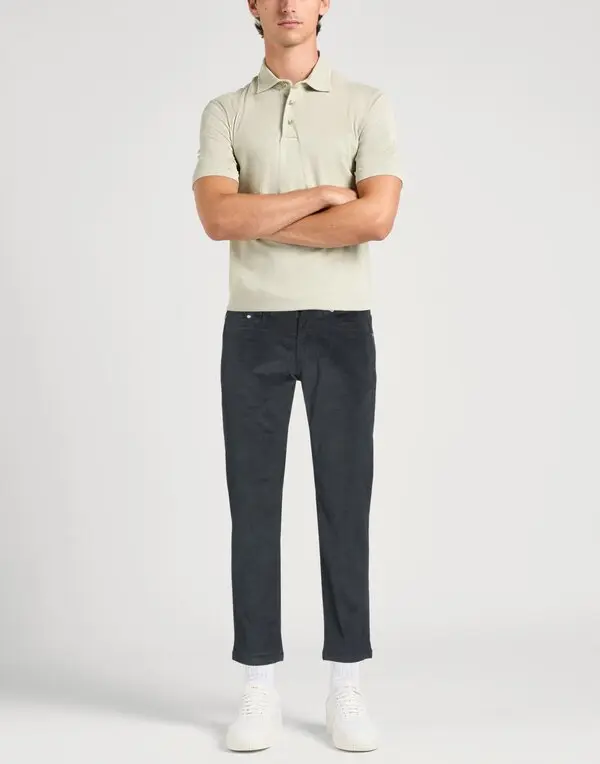 LIU •JO MAN Cotton Blend Tapered Corduroy Pants - Blue
