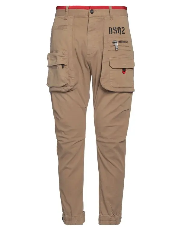 Dsquared2 Cotton Blend Cargo Pants - Beige