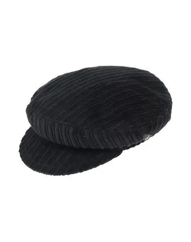 Borsalino Corduroy Flat Cap - Black