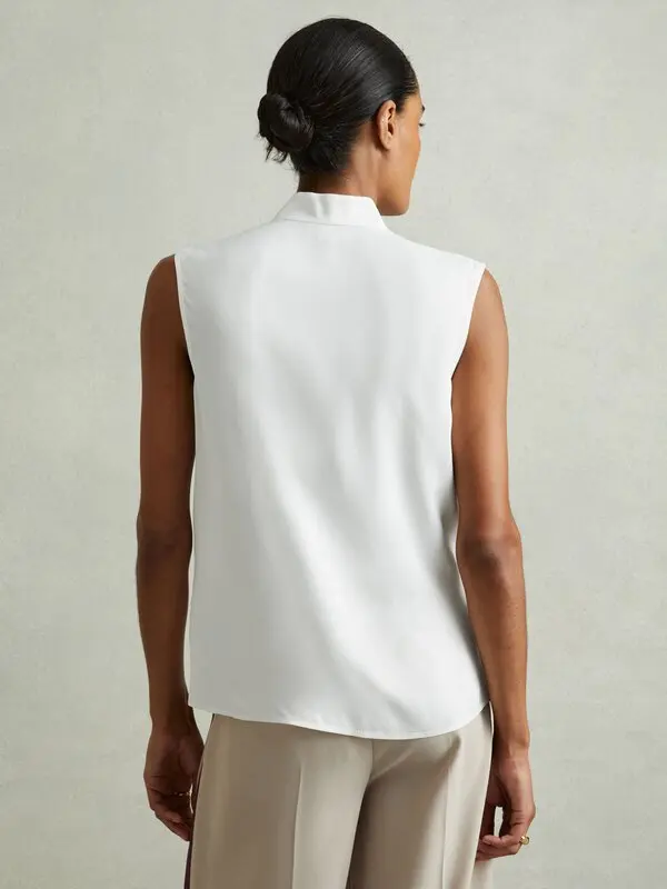 REISS Wren Relaxed Tux Top - Ivory