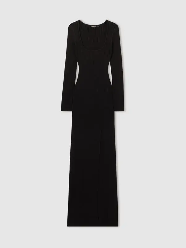Good American Ribbed Midi Dress