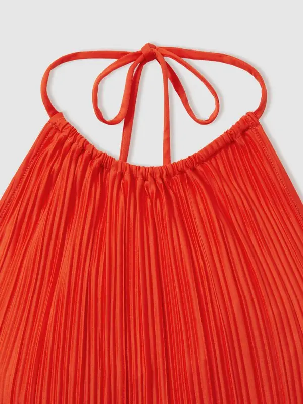 Good American Plisse Halter-neck Top