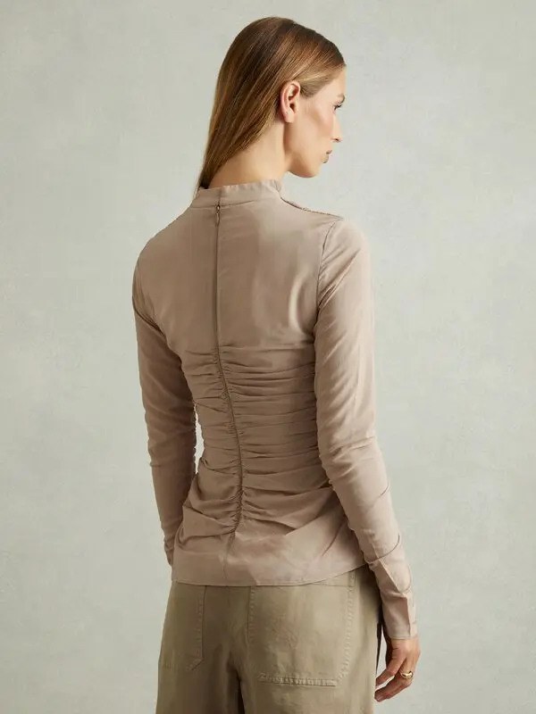 REISS Eleni Ruched Top