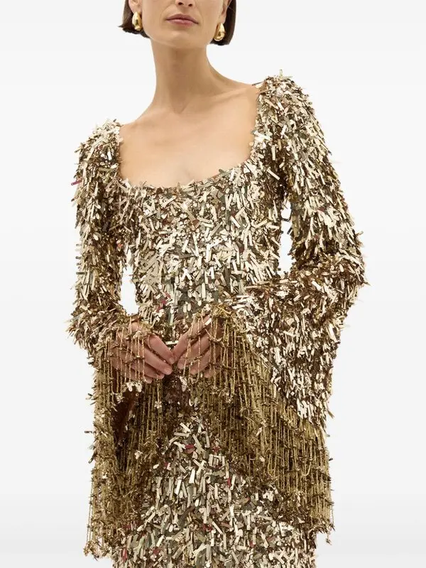 gold rachel gilbert dress Posie Mini Gold