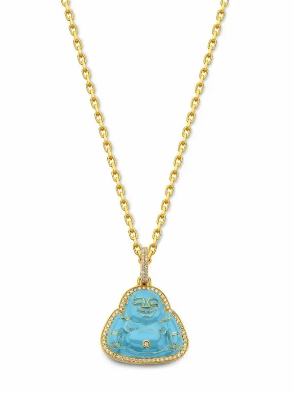 BUDDHA MAMA 20kt Yellow Diamond Buddha Pendant Charm - Gold