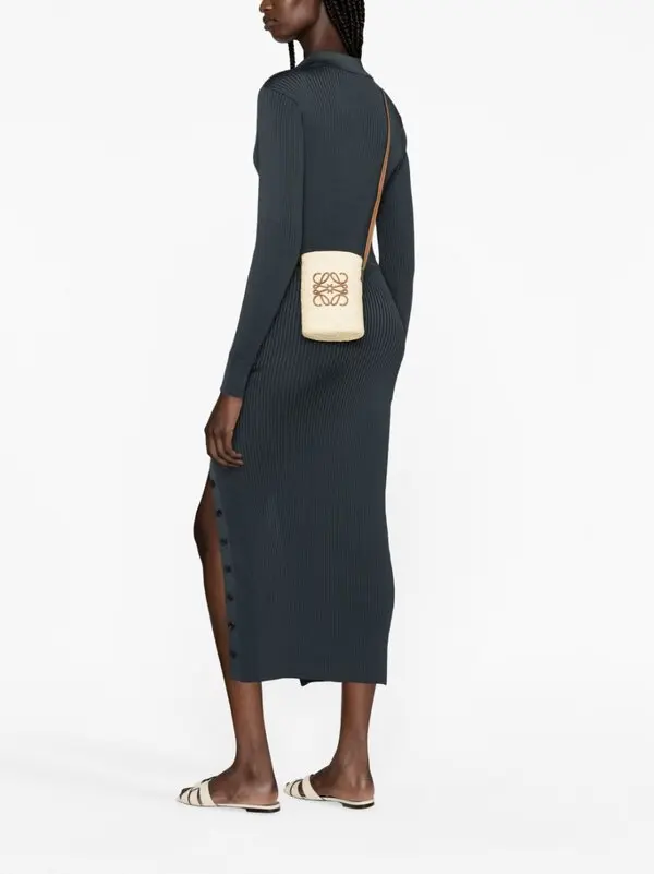 Loewe Anagram-plaque Raffia Crossbody Bag