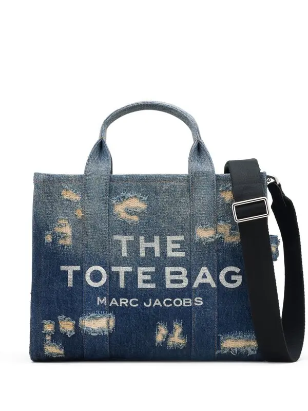 Marc Jacobs Denim Medium Rip And Repair Tote Bag - Blue