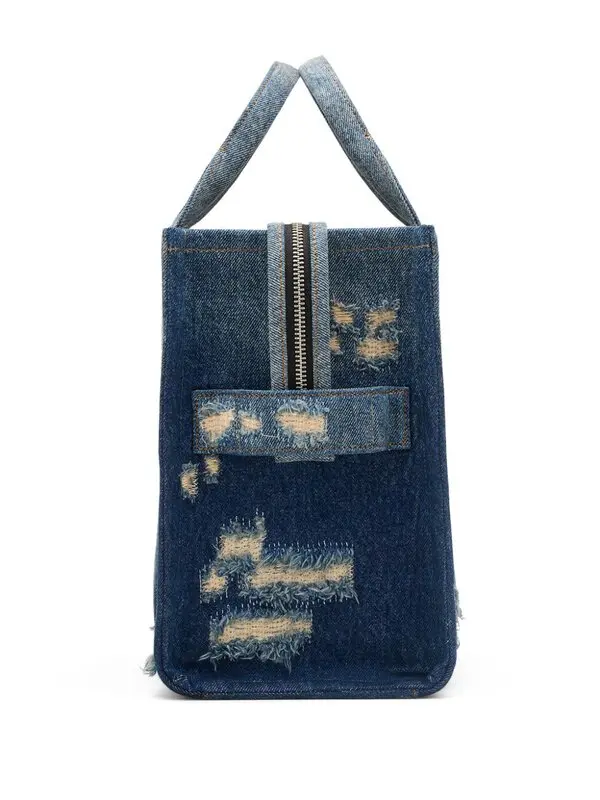 Marc Jacobs Denim Medium Rip And Repair Tote Bag - Blue