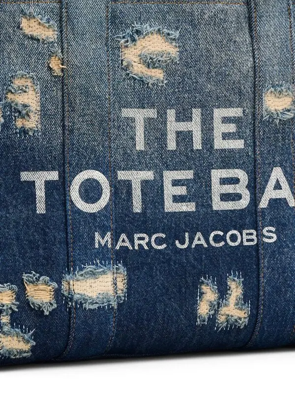 Marc Jacobs Denim Medium Rip And Repair Tote Bag - Blue