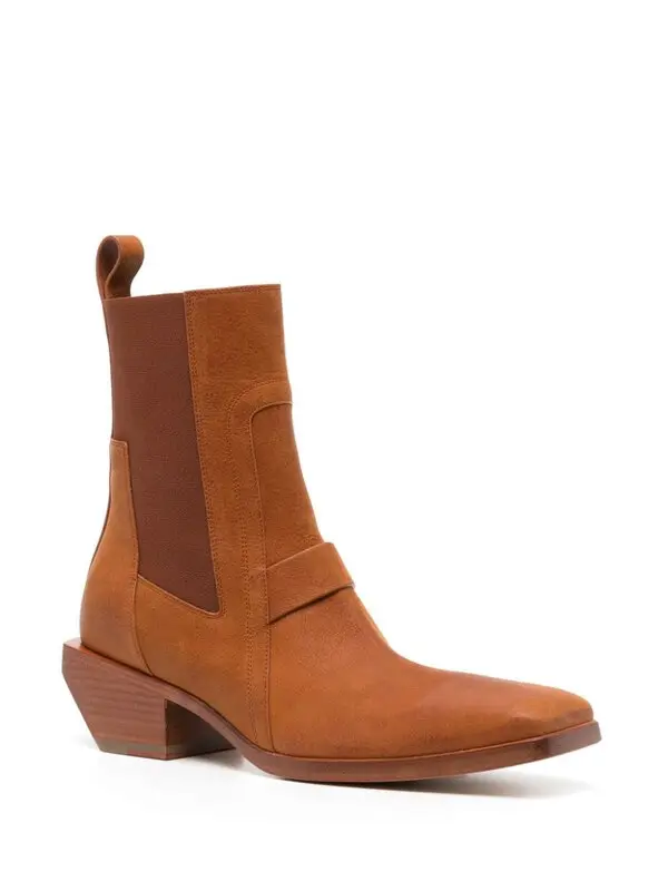 Rick Owens Leather Ankle Boots