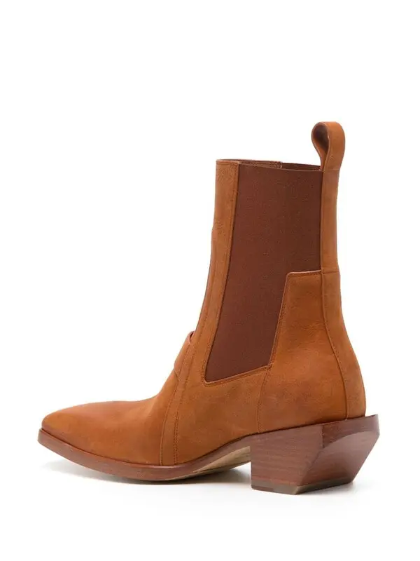 Rick Owens Leather Ankle Boots