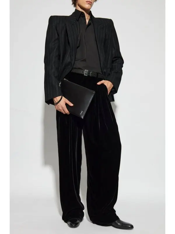 Saint Laurent Cotton Poplin Shirt - Black