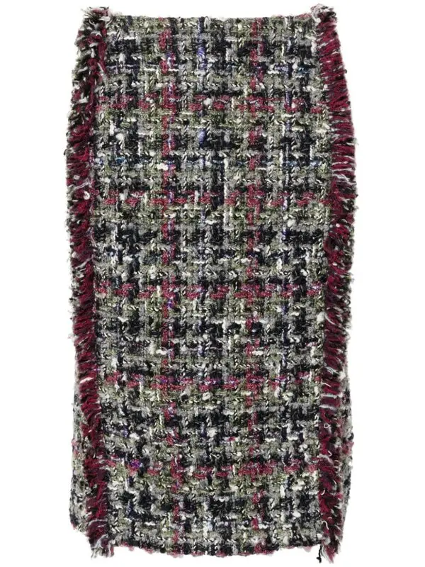 Etro Bouclé A-line Midi Skirt