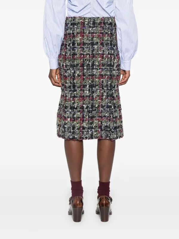 Etro Bouclé A-line Midi Skirt