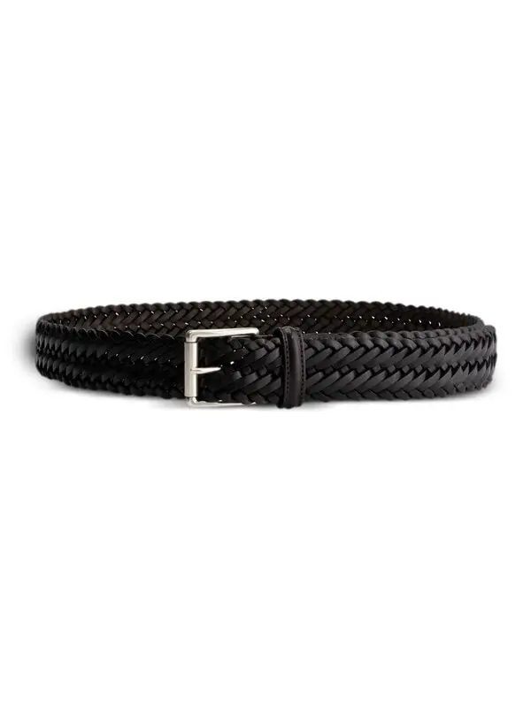 Anderson's Braided Leather Belt - Brown