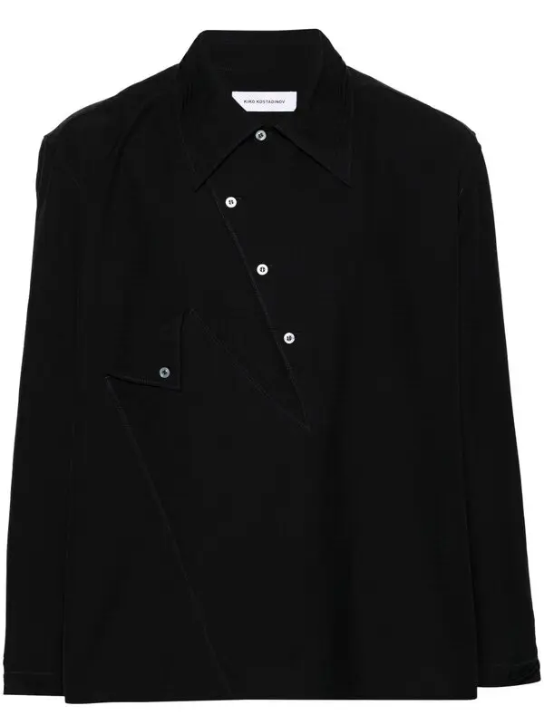 Kiko Kostadinov Jarocka Shirt In Black - 70% Off | Editorialist