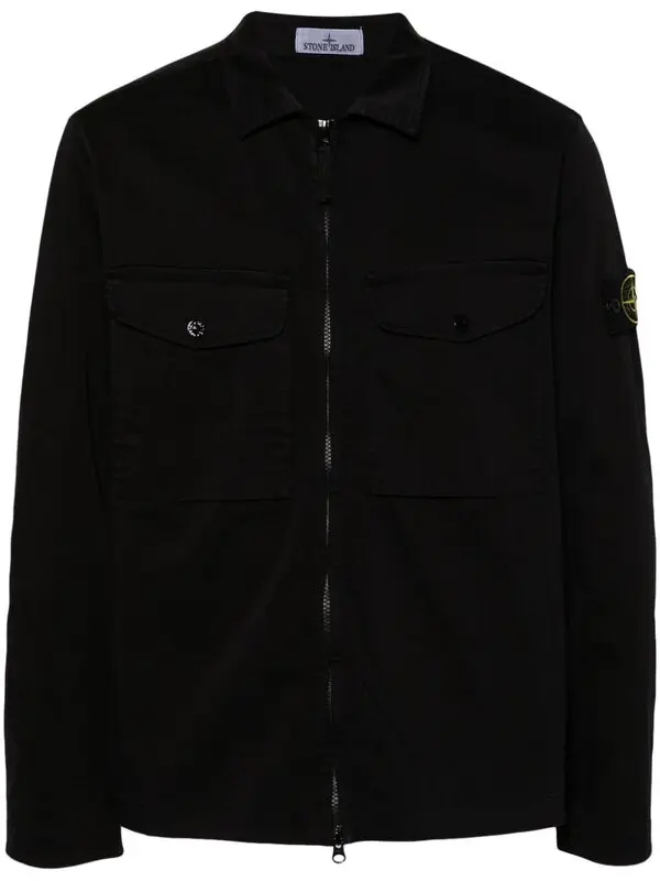Stone Island Compass-badge Shirt Jacket - Black
