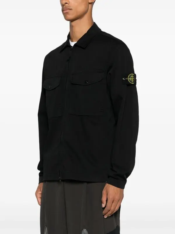 Stone Island Compass-badge Shirt Jacket - Black