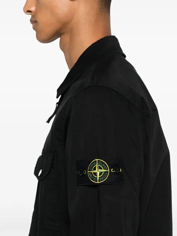 Stone Island Compass-badge Shirt Jacket - Black