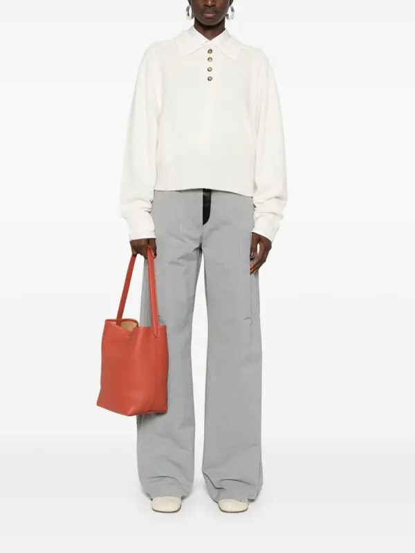 Loulou De Saison Loulou Studio Homere Polo Sweater - White