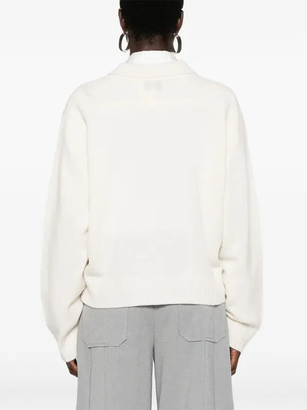 Loulou De Saison Loulou Studio Homere Polo Sweater - White