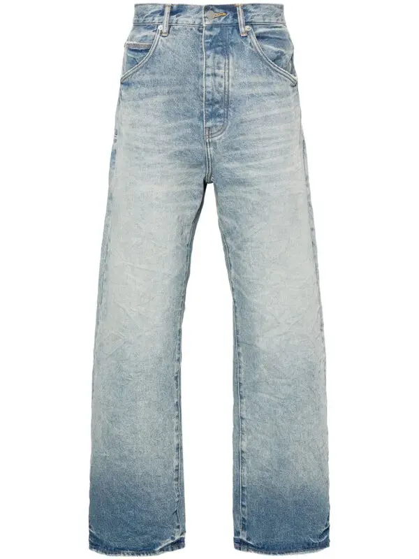 PURPLE BRAND Logo-patch Wide Leg Jeans