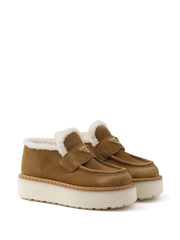 Prada Suede Loafers - Brown