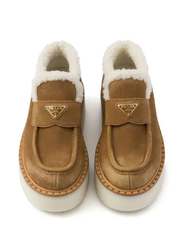 Prada Suede Loafers - Brown