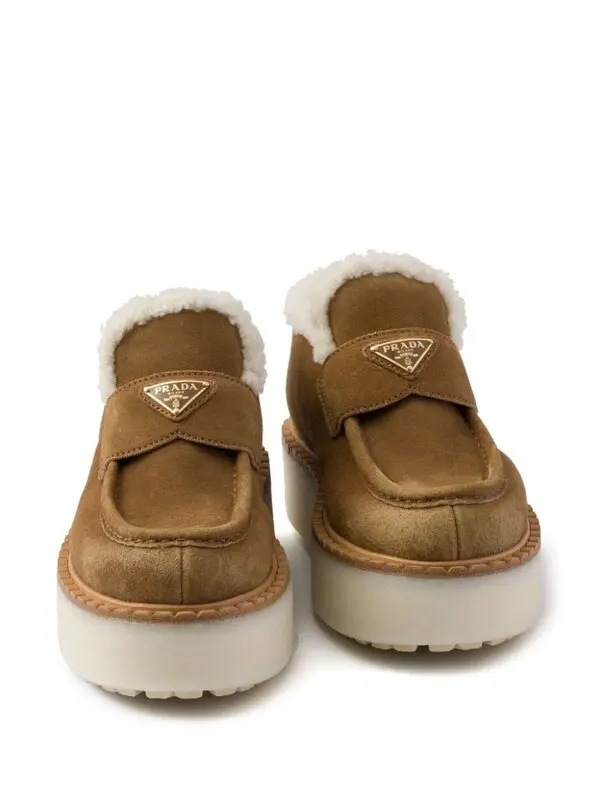 Prada Suede Loafers - Brown