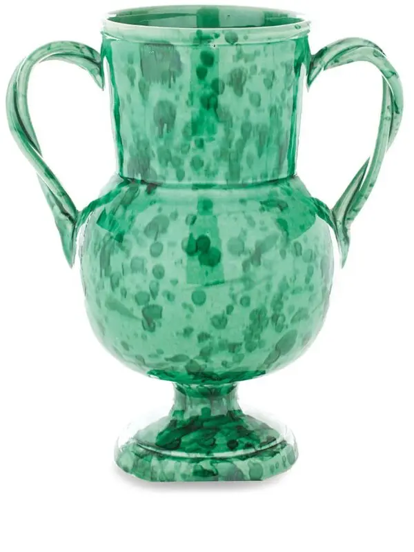 CABANA Amphora Glazed-finish Vase - Green