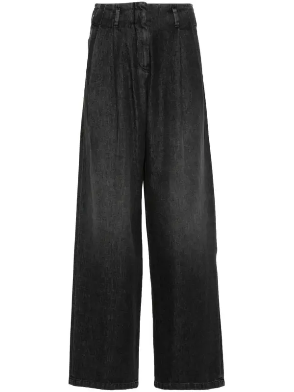 GOLDEN GOOSE Marghera Wide Leg Jeans - Black