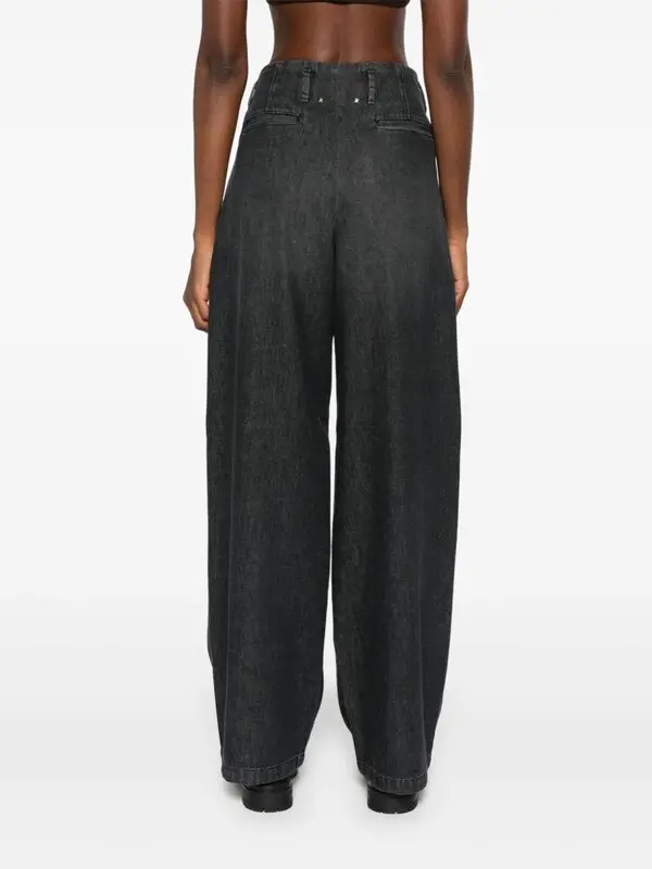 GOLDEN GOOSE Marghera Wide Leg Jeans - Black