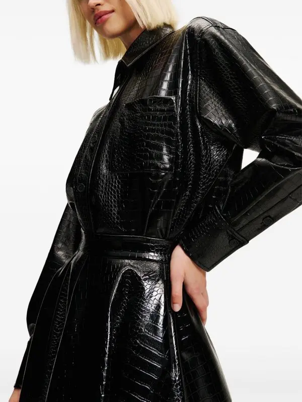 Karl Lagerfeld Faux-leather Shirt