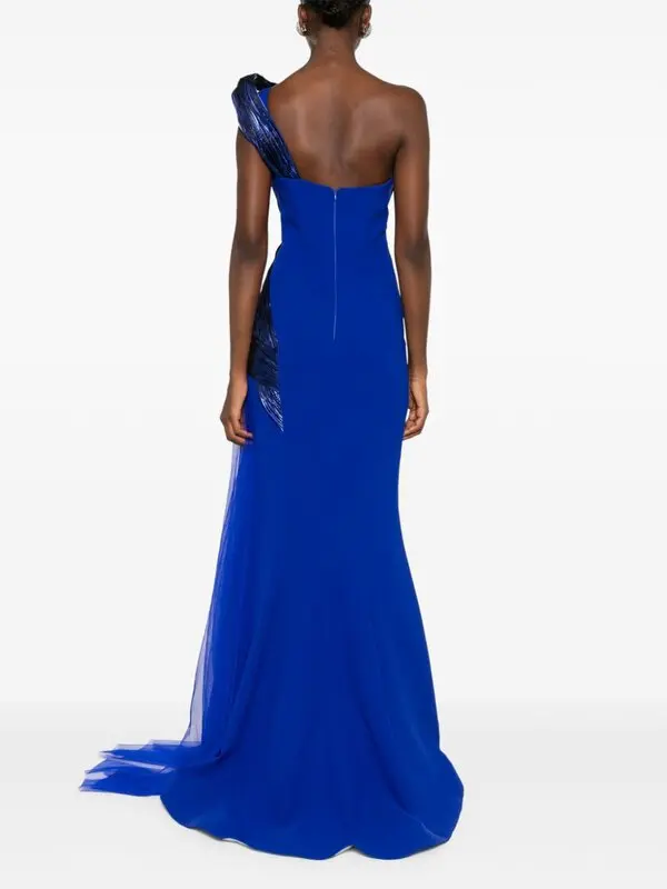 GABY CHARBACHY Metallic-effect Mermaid Gown