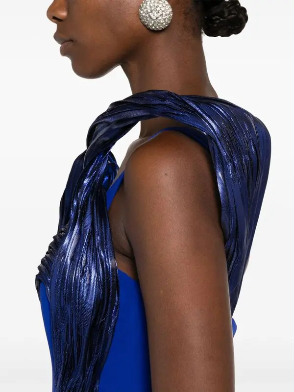 GABY CHARBACHY Metallic-effect Mermaid Gown
