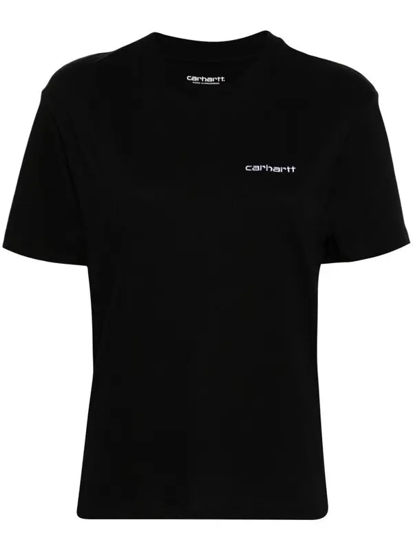 Carhartt Work In Progress Script Embroidery T-shirt - Black