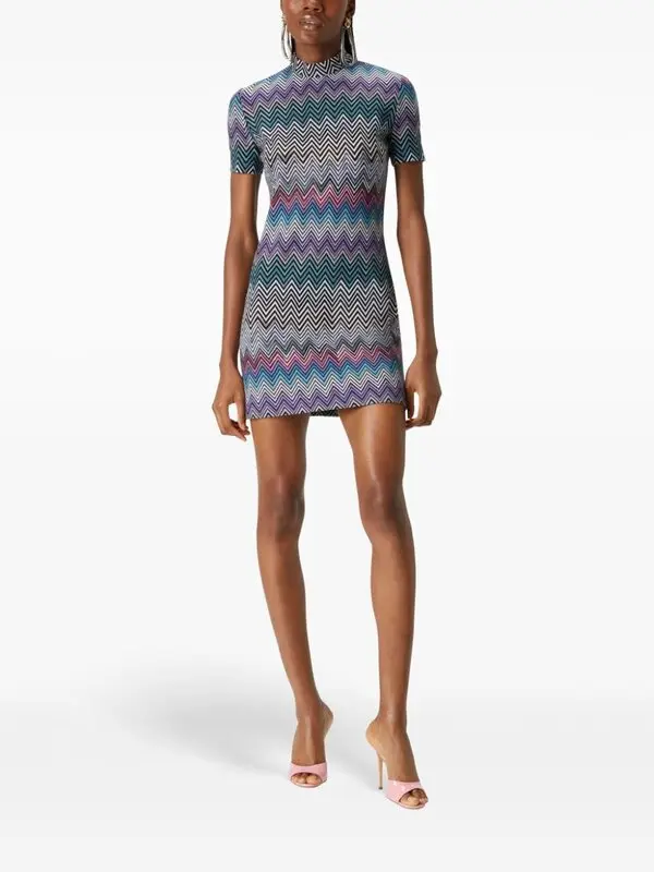 Missoni Zigzag Mini Dress - Green