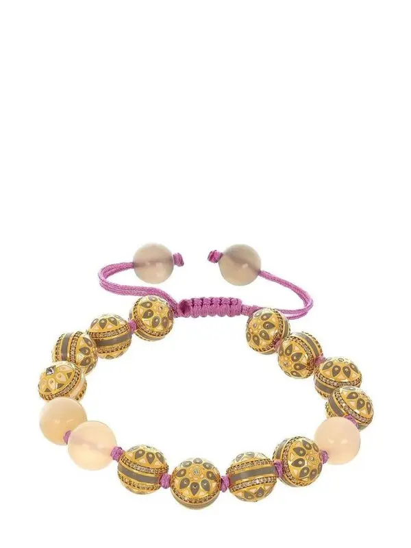 BUDDHA MAMA 20kt Yellow Diamond And Moonstone Bracelet - Gold