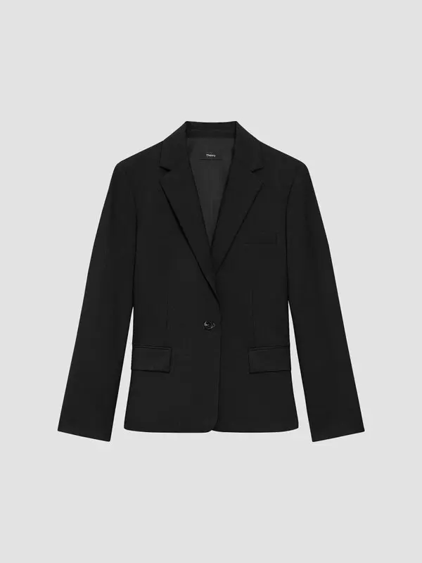 Theory Slim-fit One-button Blazer - Black