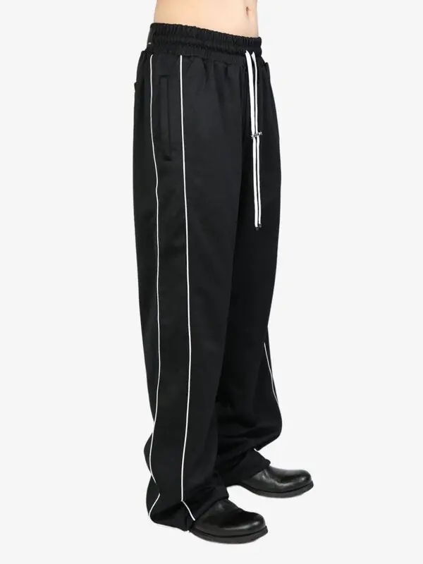 Amiri Contrast-trim Drawstring Track Pants - Black